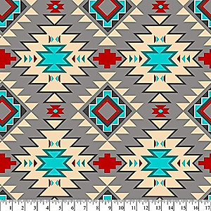 Southwest Argyle Cotton Fabric by The Yard, Precut 1 Yard Pieces