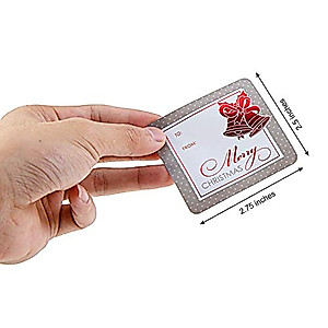 JOYIN 60 Pieces Jumbo Christmas Stickers Gift Tag Self Adhesive Labels for Christmas Holiday Present Labels Wrapping Paper Gift Box