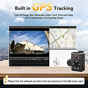 Losfom 4K Dash Cam, Body Camera Built-in 128G & 3500mAh Battery with 11 Hours Recording, Wi-Fi Waterproof Camera with GPS