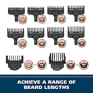 Wahl Stainless Steel Lithium Ion 2.0+ Beard Trimmer for Men - Electric Shaver & Nose Ear Trimmer - Rechargeable All in One Men's Grooming Kit - Model 9864SS