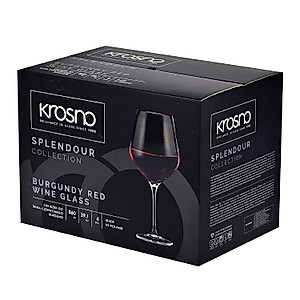 Krosno Wine Glasses Set | 6x Large White Wine Glasses 13.2 oz + 6x Large Red Wine Glasses 29.1 oz | Perfect for Home, Restaurants and Parties | Dishwasher Safe