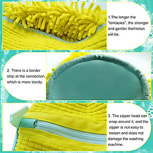 Cocoyeye Shoe washing machine bag, Laundry bag for shoes washer and dryer, Reusable and Durable Zipper Plush Sneaker Washing Machine Bag for Shoes, Gym, Tennis, Delicates and Slippers yellow 2pack