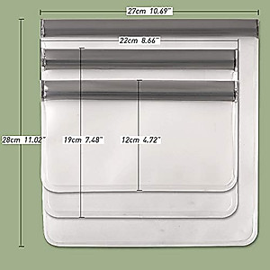 Cozihom Reusable Gallon Freezer Bags, Ziplock Leakproof Reusable Gallon Bags for Marinate Meats, Fruit, Sandwich, Snack, 2 Gallon Bags + 4 Quart Bags + 4 Snack Bags