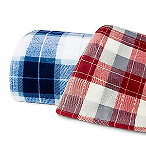 Nautica - Queen Blanket, Plush Fleece Bedding, Super Soft & Lightweight Home Decor (Northsail Blue, Queen)