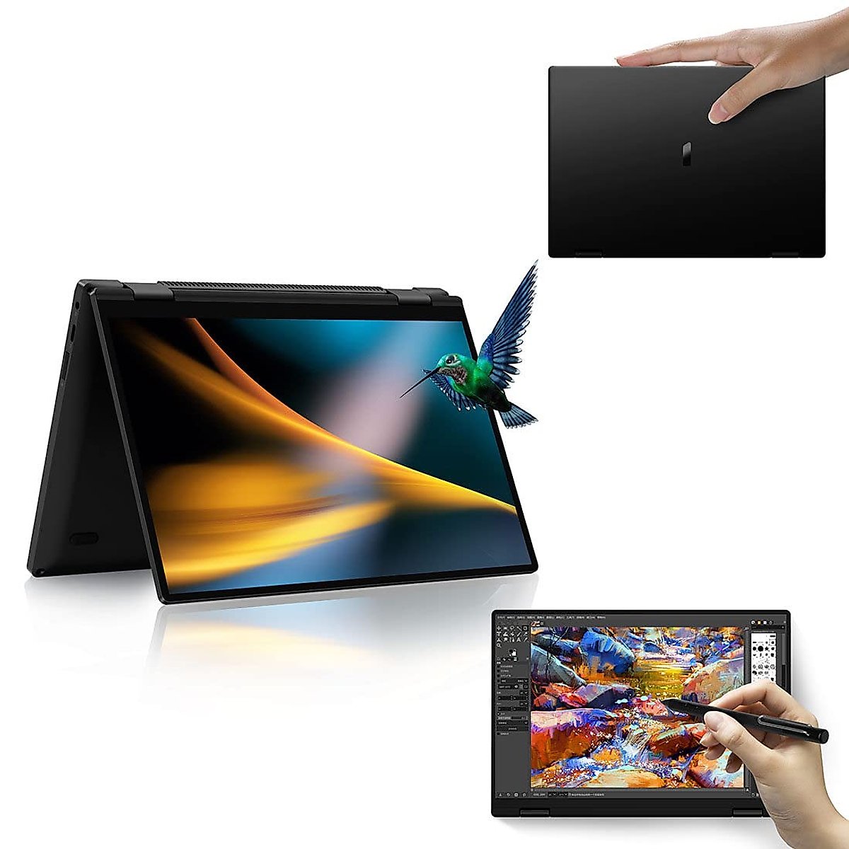 One-Netbook4S 2-in-1 Laptop, 10.1-Inch Full-Touchscreen, Intel Core i3-1210U I3-1210U Processor, Business Tablet PC, Mini Handheld Gaming Laptop, Windows 11 (16+1TB/EU-Plug)