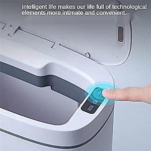 AIWE7D Touchless Bathroom Trash Can with Lid Lids for Kitchen Office Home Bedroom Motion Sensor Trash Can Waterproof Garbage Bin Rechargeable Smart 3.7 Gallon