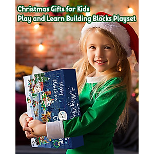 Advent Calendar 2024 Kids, 24 Days Building Blocks Playset Countdown Calendars, Christmas Stocking Stuffers for 6 7 8 9 10 11 12 Year Old Boys Girls Teen, Xmas Gifts STEM Toy Building Set Party Favors