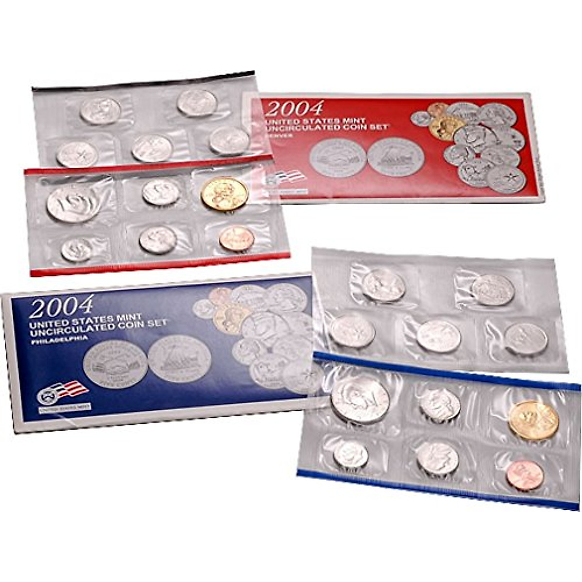 2004 P, D U.S. Mint - 22 Coin Uncirculated Set with CoA Uncirculated