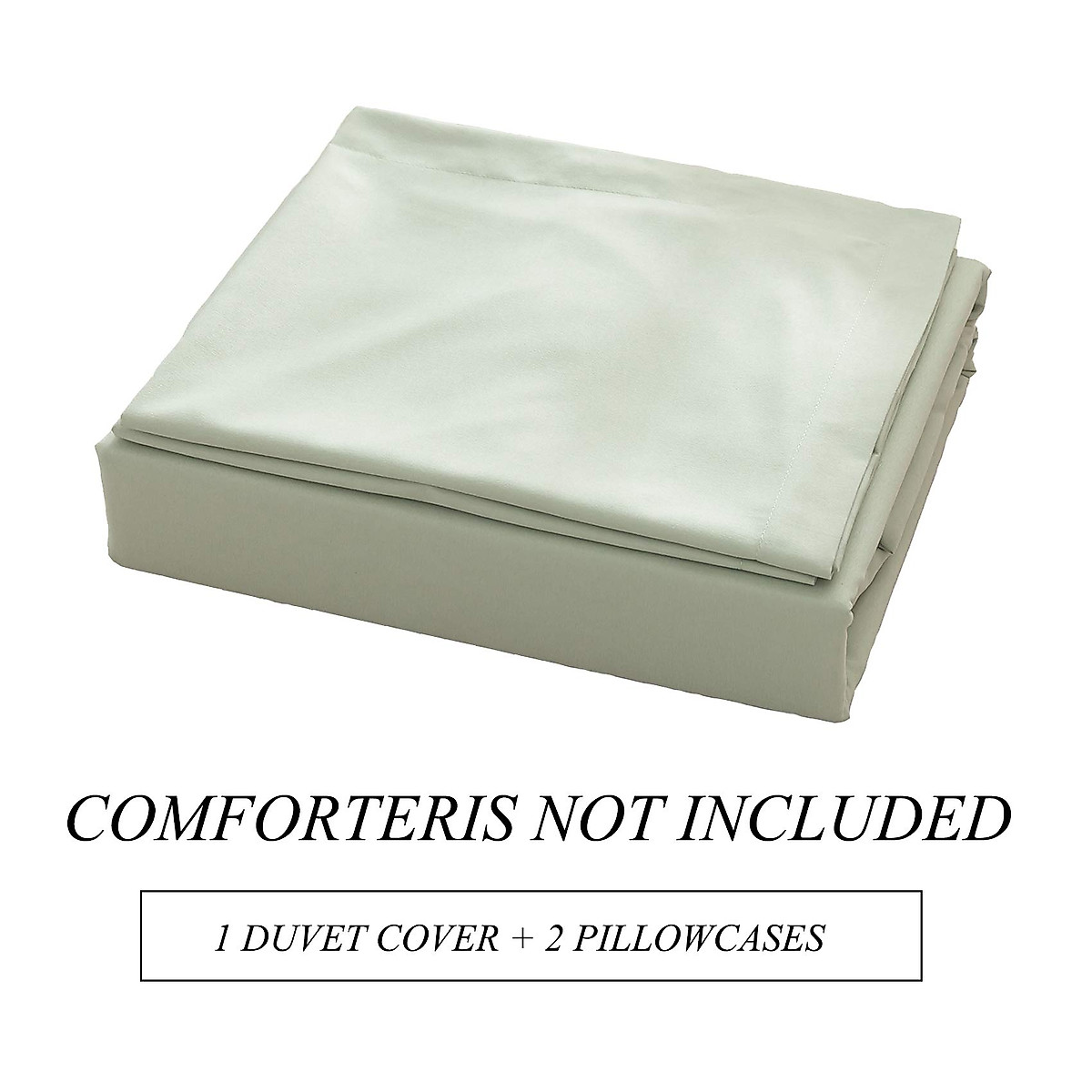 Uhsupris Green Duvet Covers Full/Queen Size 3 Pieces Green Bedding Set Queen with Zipper&Corner Ties(No Comforter)