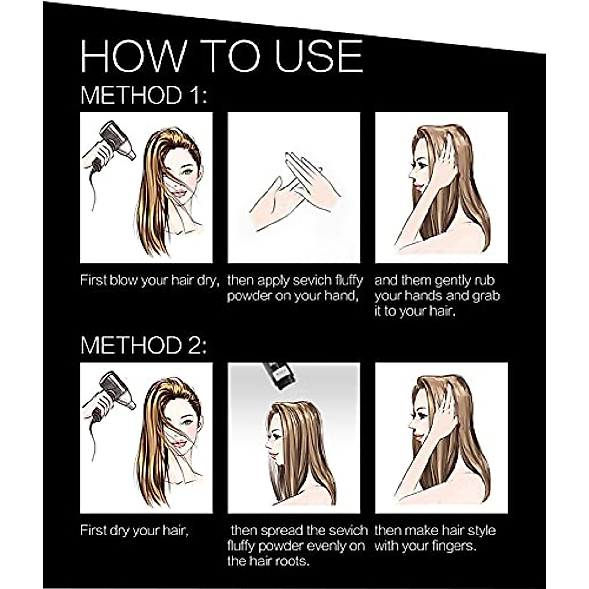 SEVICH Hair Styling Powder For Men & Women,Texture Powder Natural Look - Easy To Apply Volumizing Hair 0.28Oz/8g