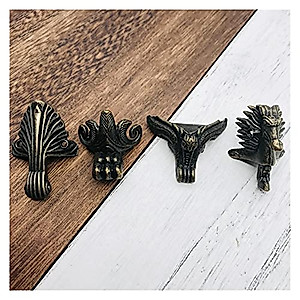 Household Furniture Hardware Hinges 1 Piece Of Vintage 3-color Jewelry Box Gift Box Wooden Box Corner Protector Foot Leg Spiritual Support Bracket DIY Craft Wooden Box (Color : 22)