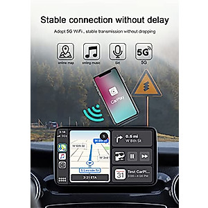 Wireless CarPlay Adapter, CarPlay Dongle for OEM Wired CarPlay Cars, Convert Wired to Wireless CarPlay, Support Online Update Plug & Play Easy Use Fit for Cars from 2015 & iPhone iOS 10+ (Black)
