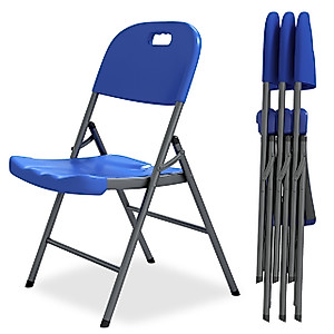 Folding Chair for Outside Upgrade Heavy Duty Folding Chairs 20 Pack ,Royal Blue Folding Chair Patio Dinning Chair Foldable ,MAX650lb, Outdoor Chair / Wedding Chair / Party Chair / Office Chair Used As