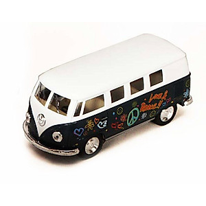 1962 Volkswagen Classic Bus with Decals 1:32 Scale Die Cast Model Toy Van SetOf4