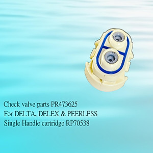ALITZ RP73625 Check valve parts For DELTA, DELEX & PEERLESS Single Handle cartridge RP70538(Faucet Check Valve Assembly only)