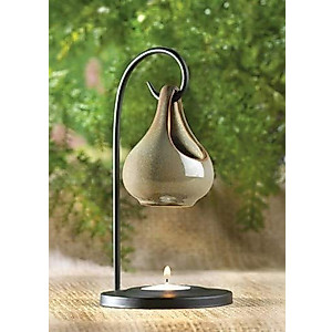 Gifts & Decor Folk Art Porcelain Tear Drop Oil Warmer Candle Holder