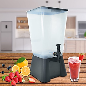 EASYROSE Beverage Dispenser 5 Gallon Drink Dispenser with Spigot, Juice Dispensers for Parties, Black Base