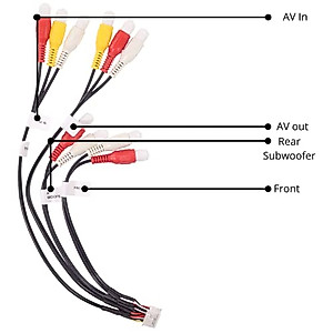 Xtenzi 20Pin RCA Cord Assembly Harness Car Audio Video Compatible with JVC Kenwood KVT-514 KVT-512 KVT-516 - XT91916