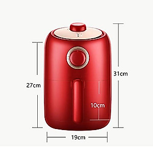 2L Mini Electric Air Fryer Double rotary knob design Multifunctional Oil-free French Fries Food Fryer Household Electric Frying Pot Commemoration Day