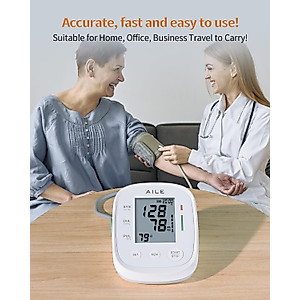 Blood Pressure Monitor, AILE Blood Pressure Machine Upper Arm Large Cuff(8.7"-16.5"), High Automatic Blood Pressure Monitors Cuff for Home Use, (BP) Manual Arm Blood Pressure Monitors, 2 * 99 Memory