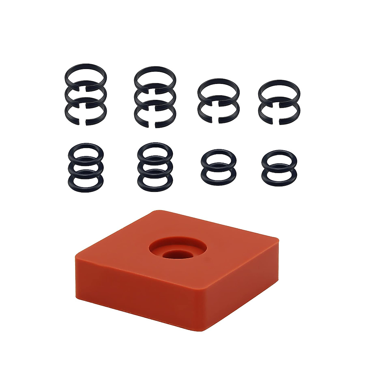 RURBRIN (10 Sets) 1/2" Impact Wrench Retaining Rings with O-Ring, Compatible with Electric/Pneumatic Wrench, Including Retainer Ring Anvil Install Tool