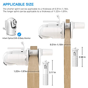 HOLACA Baby Monitor Mount Bracket for Infant Optics DXR-8 Infant Optics DXR-8 Pro Baby Monitor, Compatible with Universal Baby Cradle-No Need Tools