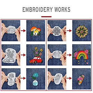 Karpoulra 6 Sheets 8.5"x11" Sticky Water Soluble Embroidery Stabilizer, Dissolvable Printable Self Adhesive Wash Away Stabilizer for Print or Draw Patterns Hand Machine Embroidery