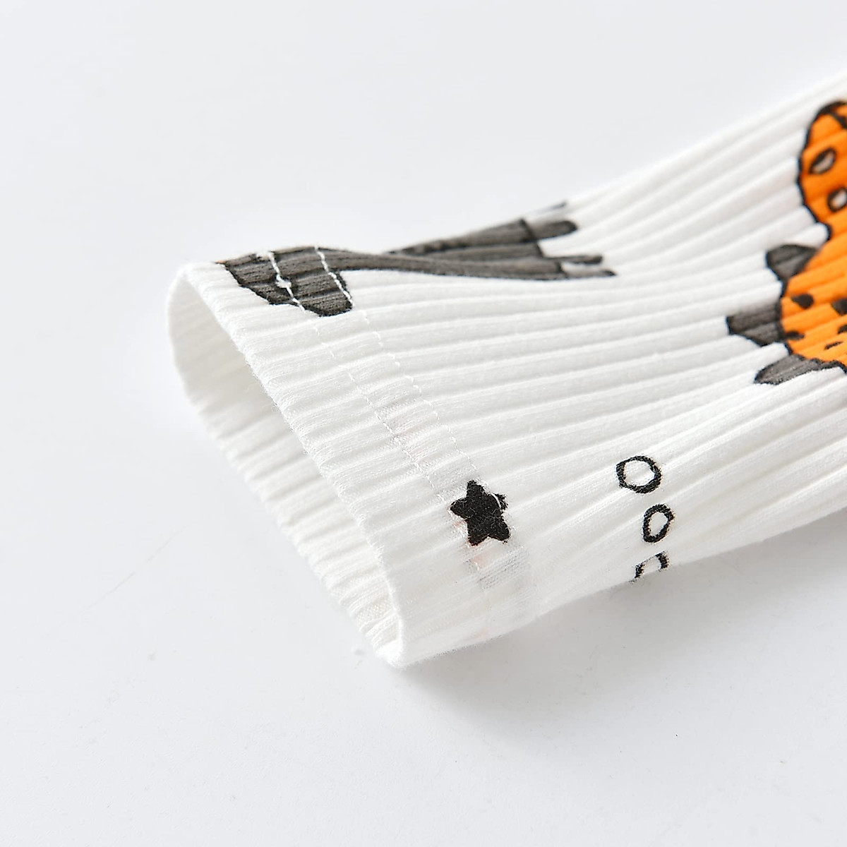 Siracend Newborn Infant Baby Boy Clothes Outfits Dinosaur Pattern Long Sleeve Romper + Pants + Hat Clothing 3 PCS (Newborn) White