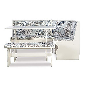 Linon Lucy Coffee Nook - White 66.25 x 34.5 x 50.25