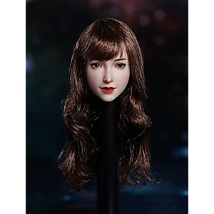 HiPlay 1/6 Scale Female Figure Head Sculpt, Charming Girl Doll Head for 12 Inch Action Figure TBLeague JIAOUDOLL HS108(C)