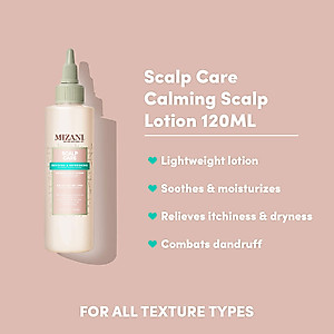 Mizani Scalp Care Calming Scalp Lotion |Dandruff Treatment | Nourishes & Soothes Scalp | For Curly Hair | 4 Fl Oz