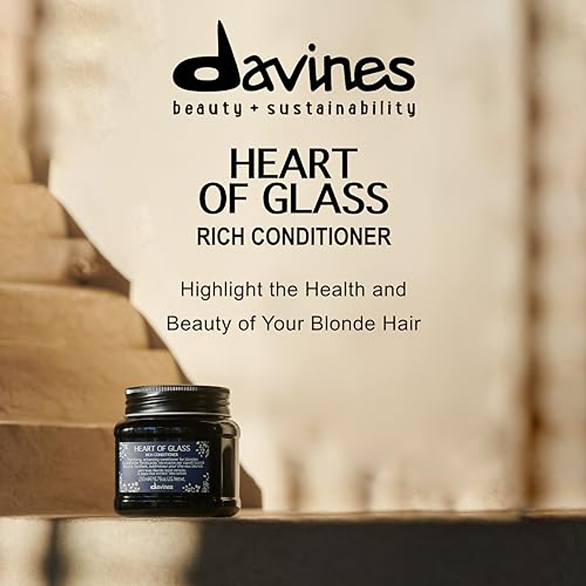 Davines Heart of Glass Rich Conditioner for Blonde Care, 8.76 oz.
