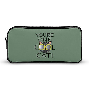 Sunglass Cool Cat Pencil Case Pencil Pouch Coin Pouch Cosmetic Bag Office Stationery Organizer