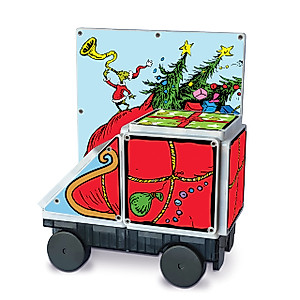 CreateOn Magna-Tiles Limited Edition How The Grinch Stole Christmas Magna-Tiles Structure Set, Magnetic Building Tiles Making Learning Fun and Hands-On, Educational Toy for Kids Ages 3 Years +