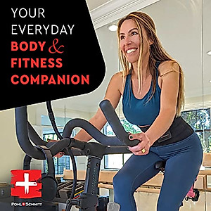 POHL SCHMITT FitCurve Waist Trainer and Trimmer Sweat Belt and Belly Band for Weight Loss, Workouts, Fitness and Lumbar Back Support, for Men and Women, black M