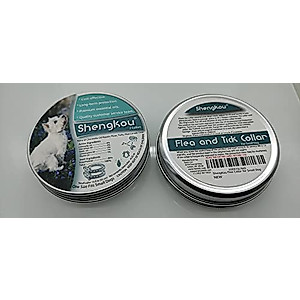 Natural Flea and Tick Collar for Small Dogs - Safe Prevention and Control of Pests on Puppies - Waterproof and Long-Lasting - Includes Free Comb and Tick Tweezer - 2-Pack, 13.8 Inches