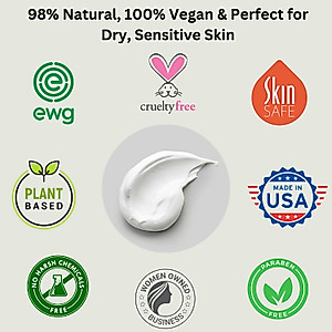 RaGaNaturals Natural Unscented Body Lotion for Dry Skin with Shea Butter and Vitamin E & B5 - Hydrating, Nourishing, Fragrance Free Hand Moisturizer With Organic Essence - For Women, Men, Kids - 8 Oz