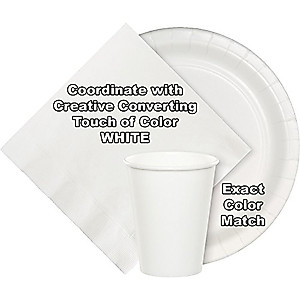 Creative Converting Plastic Tablecover, 54" x 102", White