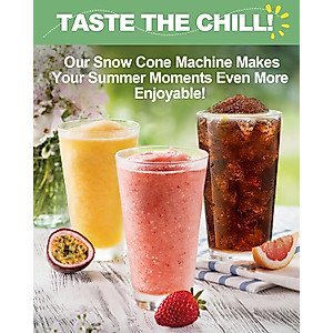 Goldtouch Snow Cone Machine Shaved Ice Machine Manual Ice shaver Machine Double Stainless Steel Blade Ice Crusher with Instruction Manual 3-year Manufacturer’s Warranty Green