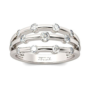 Jeulia 1 Carat Star RIngs for Women 925 Sterling Silver Cubic Zirconia Wedding Band CZ Solitaire Engagement Rings Anniversary Promise Romantic Jewelry Gift (6.5)