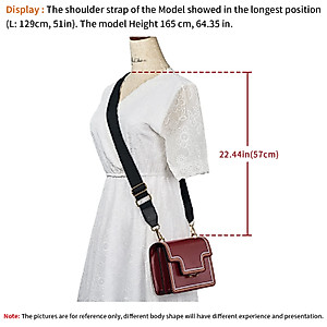 DEVPSISR Wide Shoulder Purse Strap Replacement Adjustable Belt Canvas Bag Crossbody Handbag (Leather Buckle-Coffee)