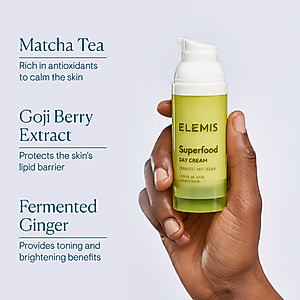ELEMIS Superfood Day Cream | Vitamin-Rich Lightweight Prebiotic Daily Moisturizer Replenishes, Hydrates and Protects for Radiant, Healthy Skin | 50 mL