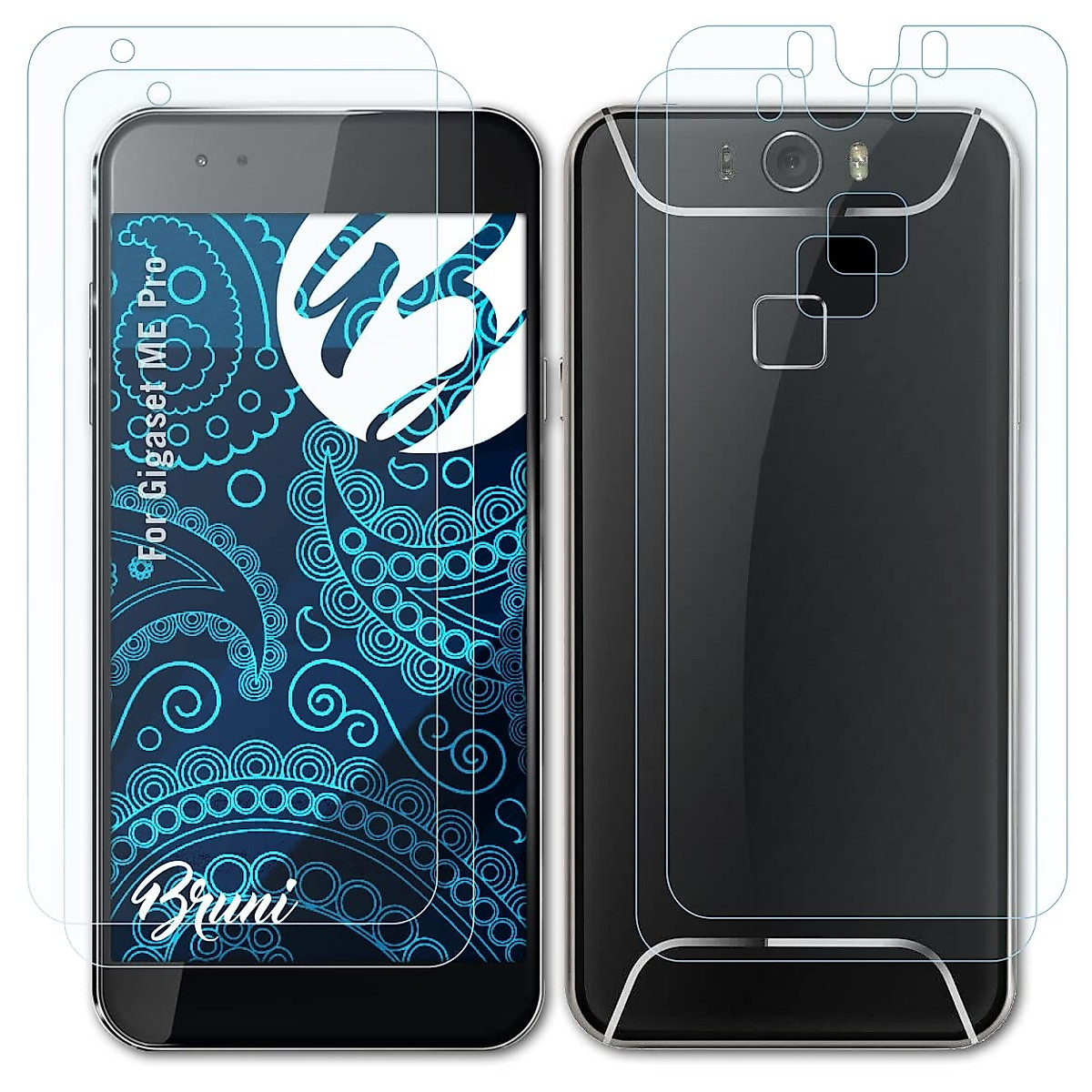 Bruni Screen Protector compatible with Gigaset ME Pro Protector Film, crystal clear Protective Film (Set of 2)