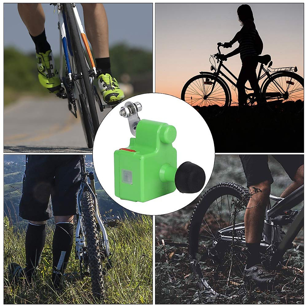 hightseck Bicycle Dynamo Generator, Electric Bike Generator with Rechargeable Dual USB Output, Compact Motorized Friction Generator 1000mAh Mobile Phone Charger Power Bank for Riding