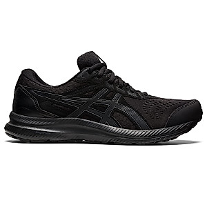 ASICS Men's Gel-Contend 8 Running Shoes, 9.5, Black/Carrier Grey
