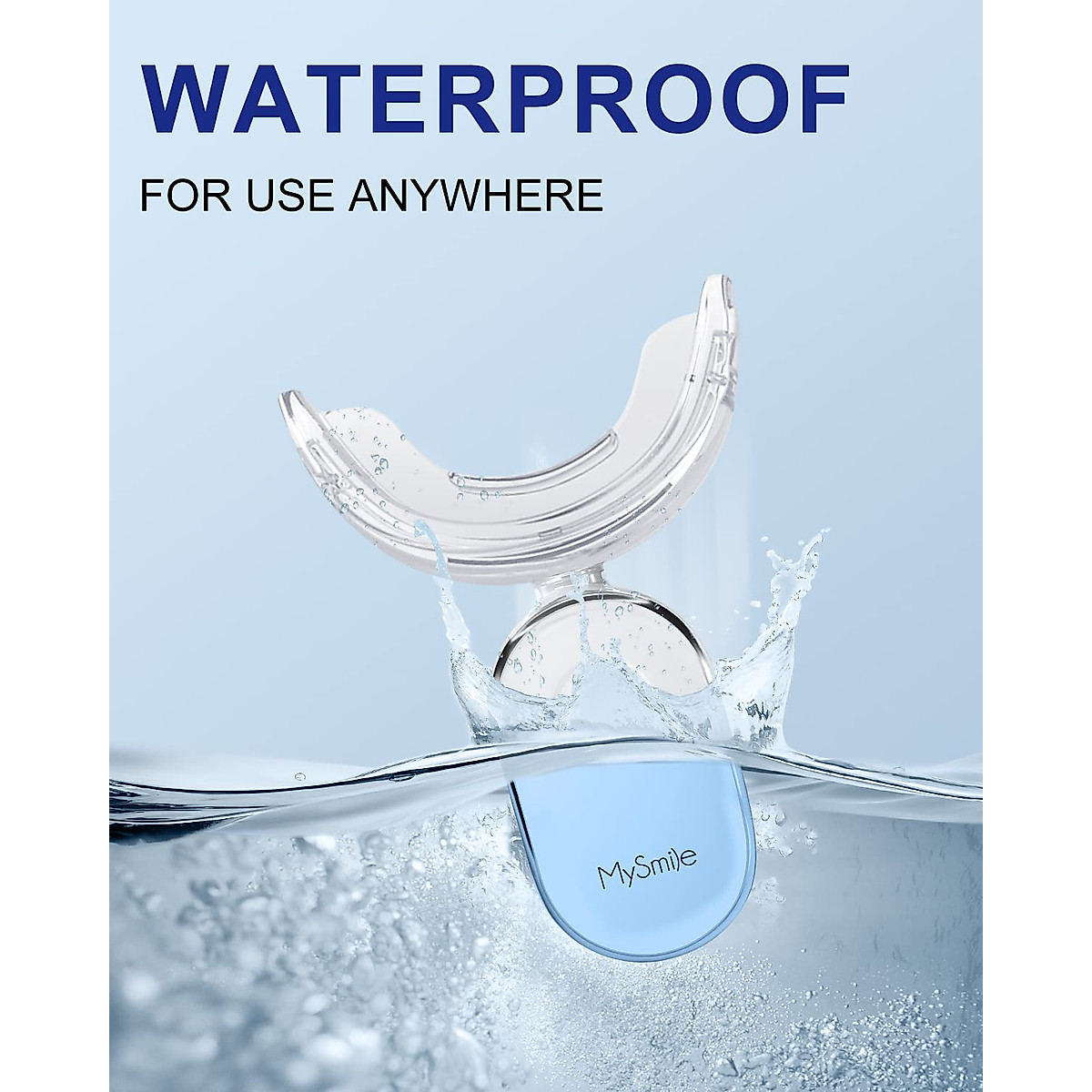 MySmile Teeth Whitening Light,3 Non-Sensitive Teeth Whitening Gel Refill Pack,10 Minute Treatment Teeth Whitening Products,28x Powerful Blue LED Light for Whitening Teeth