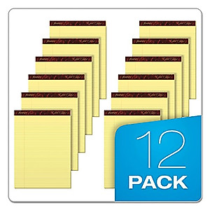 Esselte ESS20022 Ampad Gold Fibre Pads, 8 1/2 x 11 3/4, Canary, 50 Sheets (Pack of 12)
