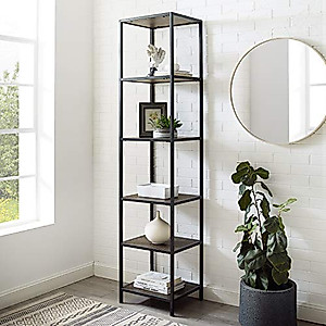 Crosley Furniture Jacobsen Narrow Etagere, Brown Ash