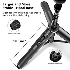 ATUMTEK 51" Selfie Stick Tripod, All in One Extendable Phone Tripod Stand with Bluetooth Remote 360° Rotation for iPhone and Android Phone Selfies, Video Recording, Vlogging, Live Streaming, Black