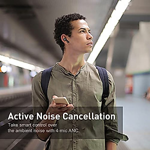 xtremtec Bluetooth Noise Cancelling Wireless Earbuds for iPhone/Android, in-Ear Sweatproof Stereo Bass Headphones, Immersive Sound Bluetooth 5.2 Earphones with Microphones,En-able Computer (Black)